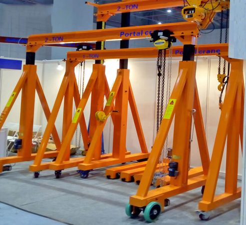 Hand Push Mini Mobile Gantry Crane - SEVENCRANE-Henan Seven Industry Co ...