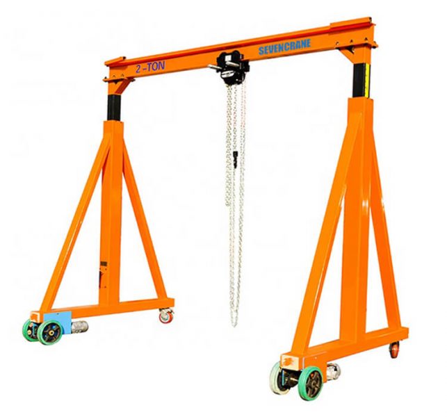 2T Steel Portable Gantry Crane to New Zealand - SEVENCRANE-Henan Seven ...