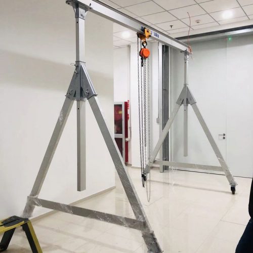 Aluminum Gantry Crane With Chain Hoist Shipped to Singapore ...